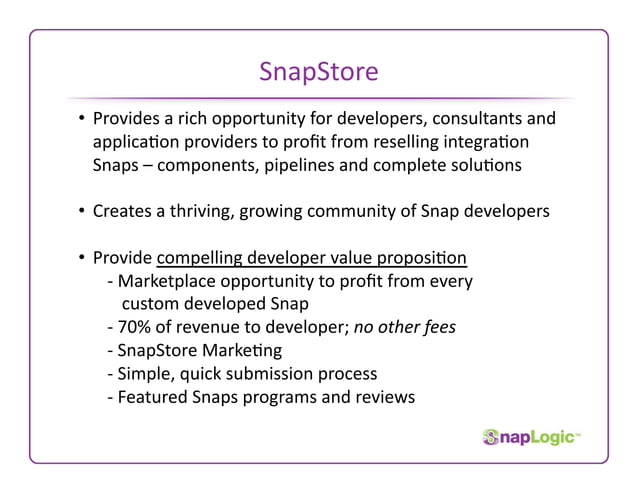 SnapLogic corporate presentation | PPT