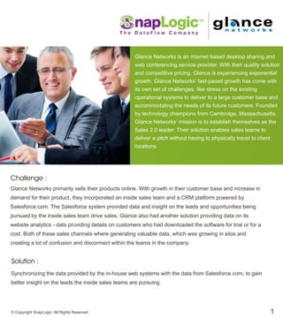 Snaplogic & Glance Networks | PDF