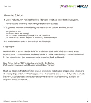 Snaplogic & Glance Networks | PDF