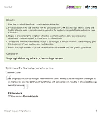 Snaplogic & Glance Networks | PDF