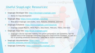 SnapLogic- iPaaS (Elastic Integration Cloud and Data Integration) | PPT