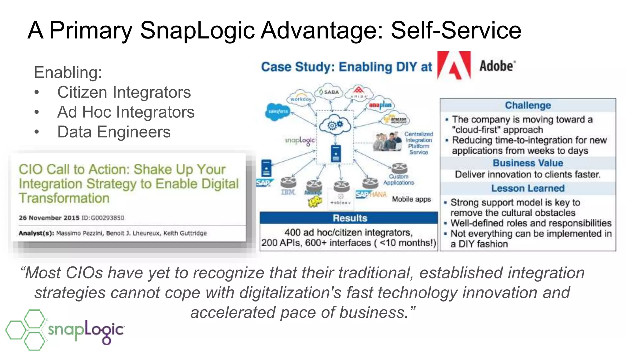SnapLogic Live: Enabling the Citizen Integrator | PPT