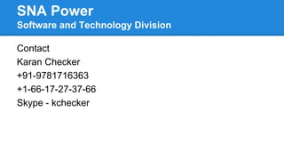 SNA Power - Software and Technology Division - Technical Capabilities ...