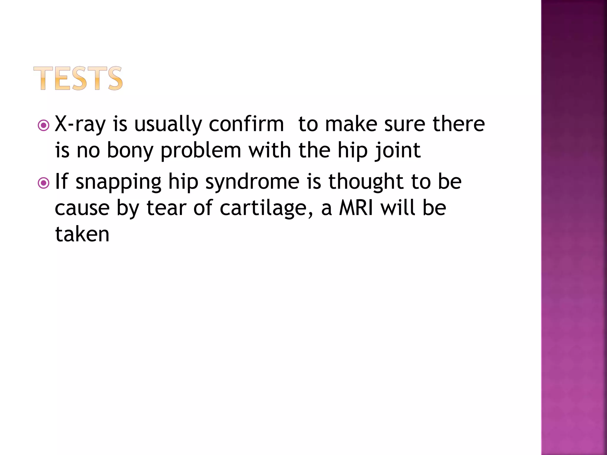 Snapping hip syndrome | PPTX
