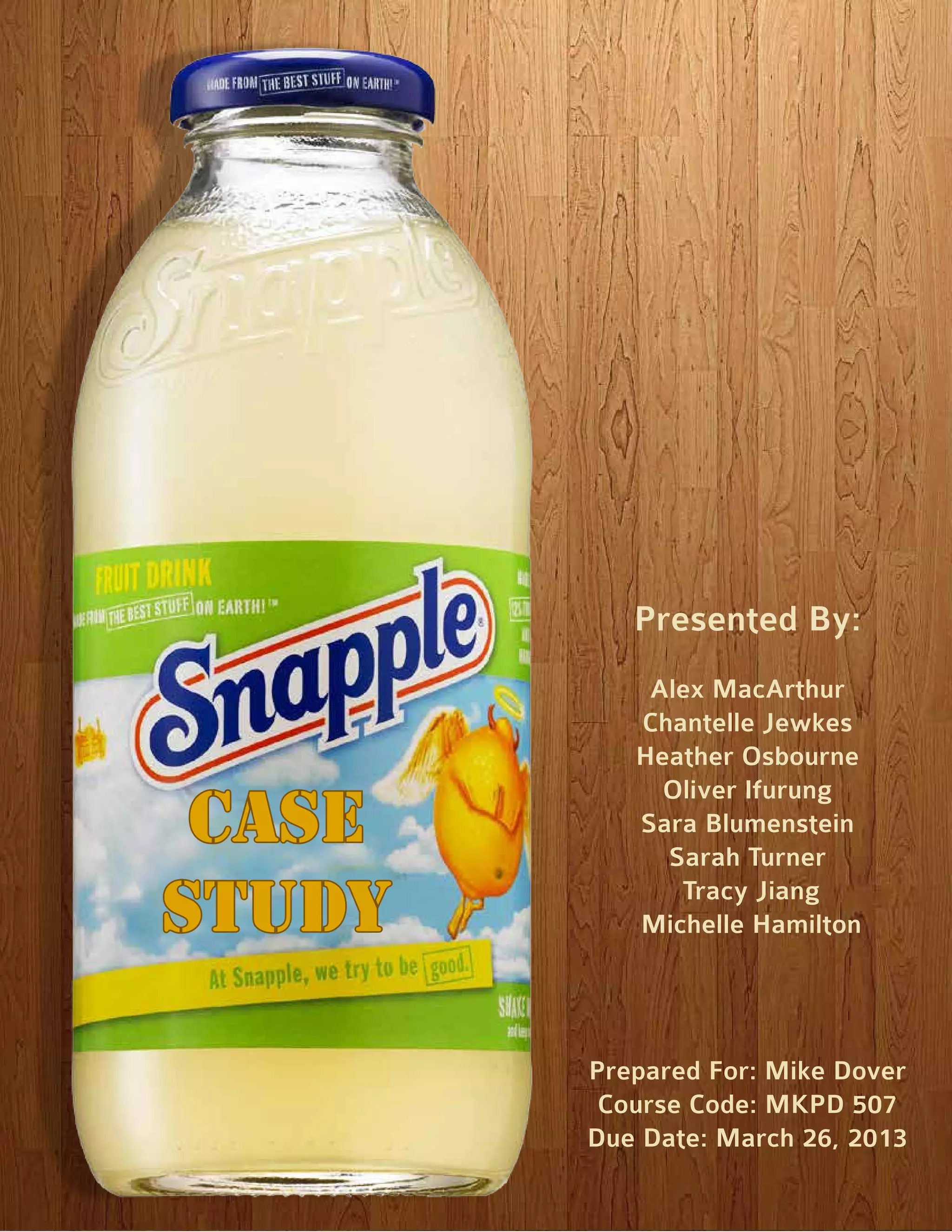 Snapple Case Study | PDF