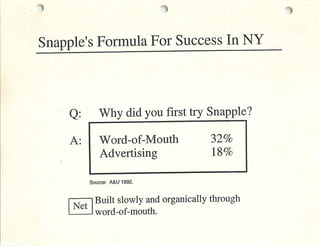 Snapple Presentation to the AMA from 1993 | PDF
