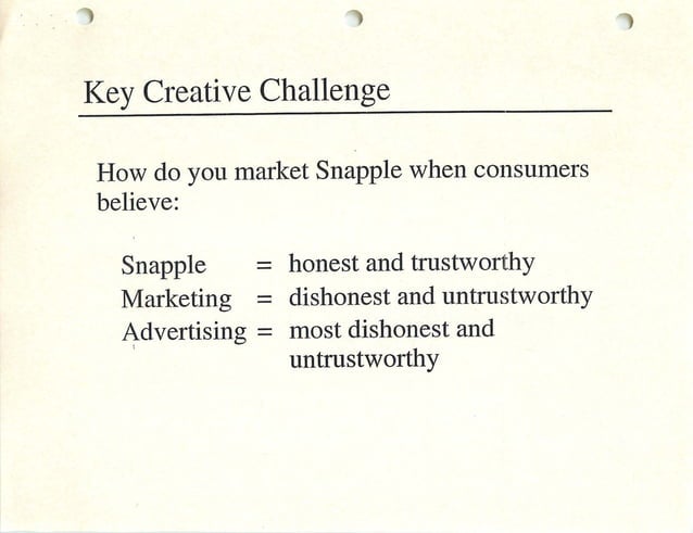Snapple Presentation to the AMA from 1993 | PDF