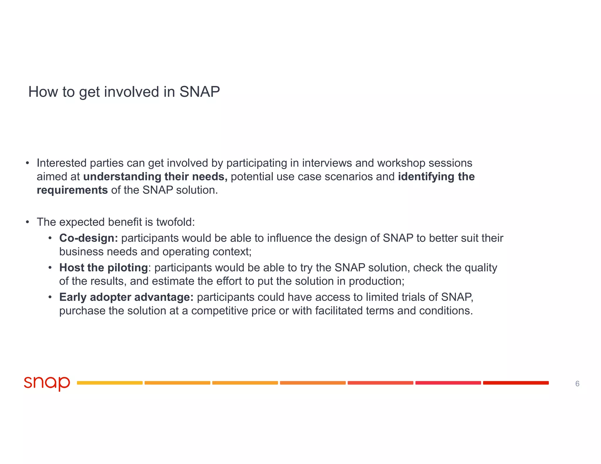 The SNAP Project | PPT