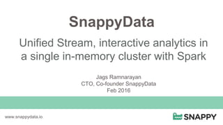 Intro to SnappyData Webinar | PPT