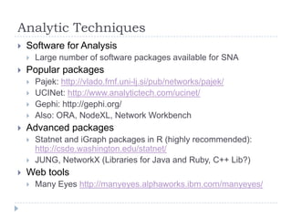 Social Network Analysis | PPTX | Social Networking | Internet