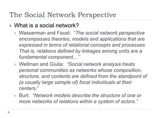 Social Network Analysis | PPTX | Social Networking | Internet