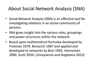 Social Network Analysis presentation | PPTX