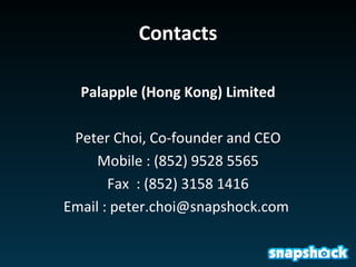 Snapshock Intro (HKSTP) | PPT