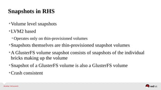 Snapshots In Red Hat Storage Server Overview & Quickstart | PDF ...