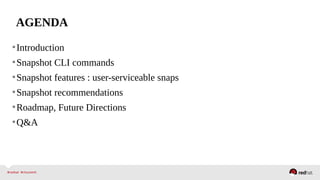 Snapshots In Red Hat Storage Server Overview & Quickstart | PPT