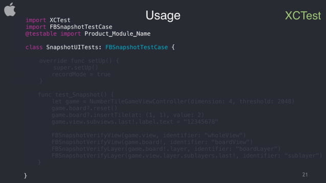 Snapshot testing with native mobile frameworks | PDF
