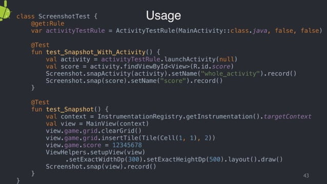 Snapshot testing with native mobile frameworks | PDF