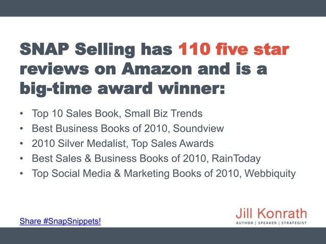 SNAP Snippets - 45 Quick Sales Tips from SNAP Selling | PDF | Business ...