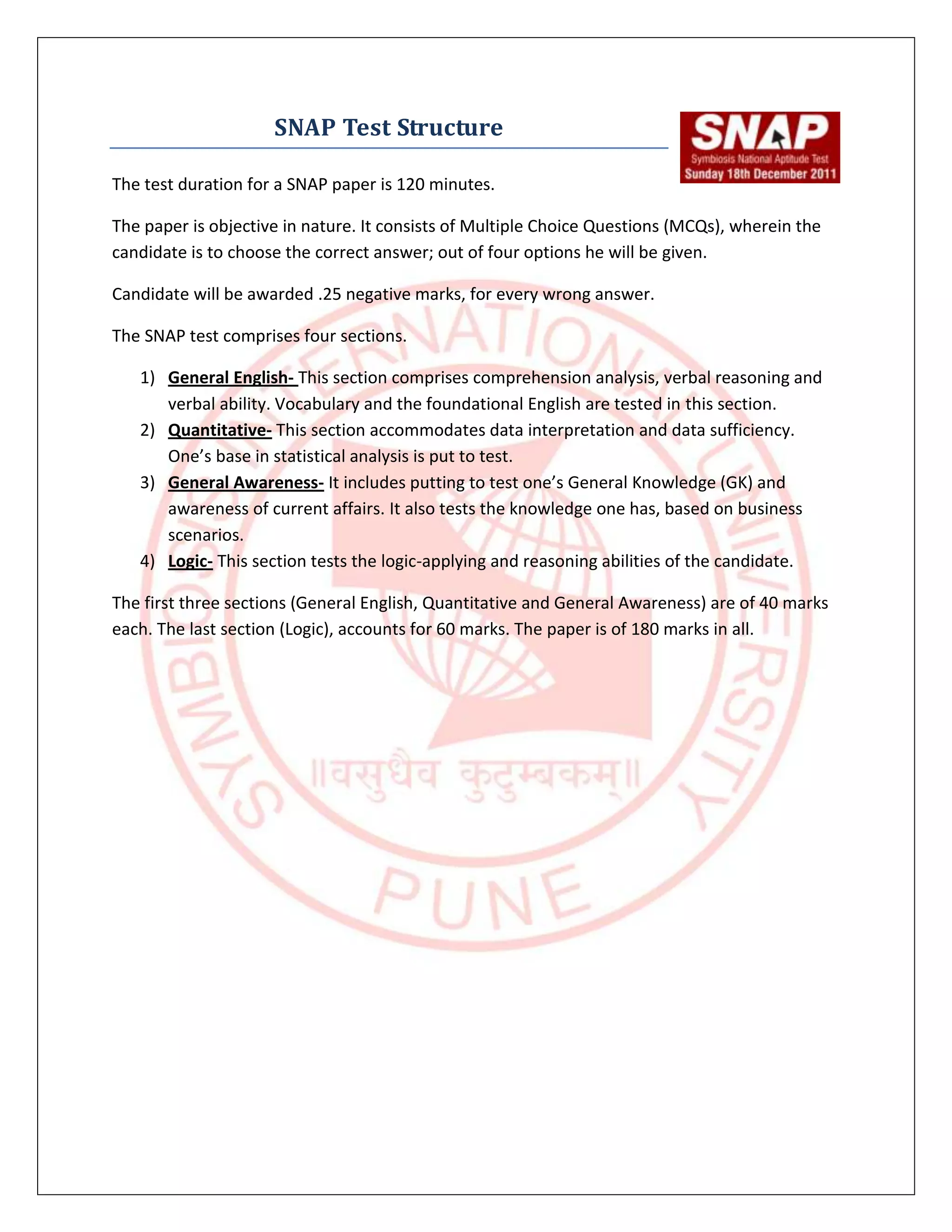SNAP test structure | PDF