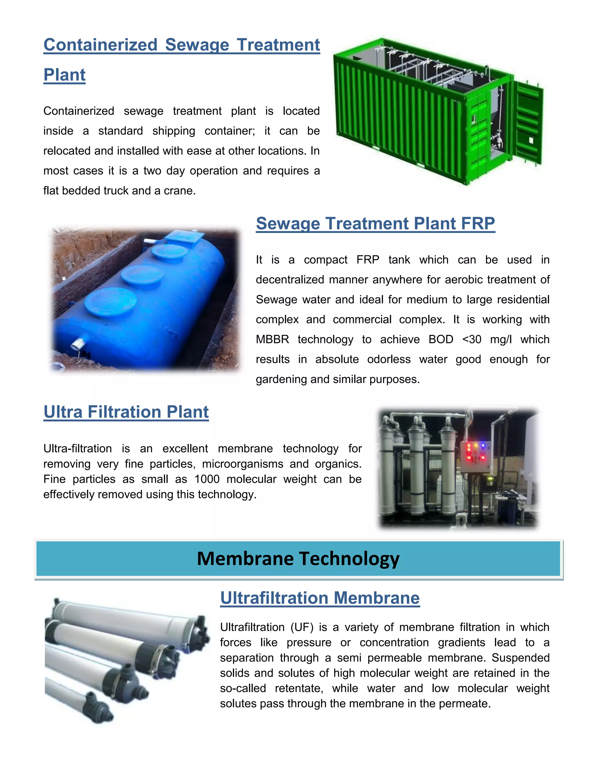 Wastewater Treatment Solutions | PDF | Environmental Services Industry ...