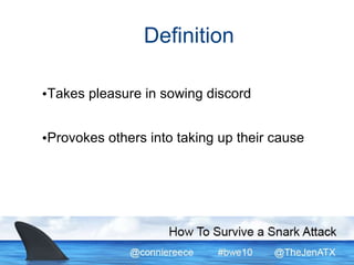 Snark Attack - Snarks and Trolls | PPT