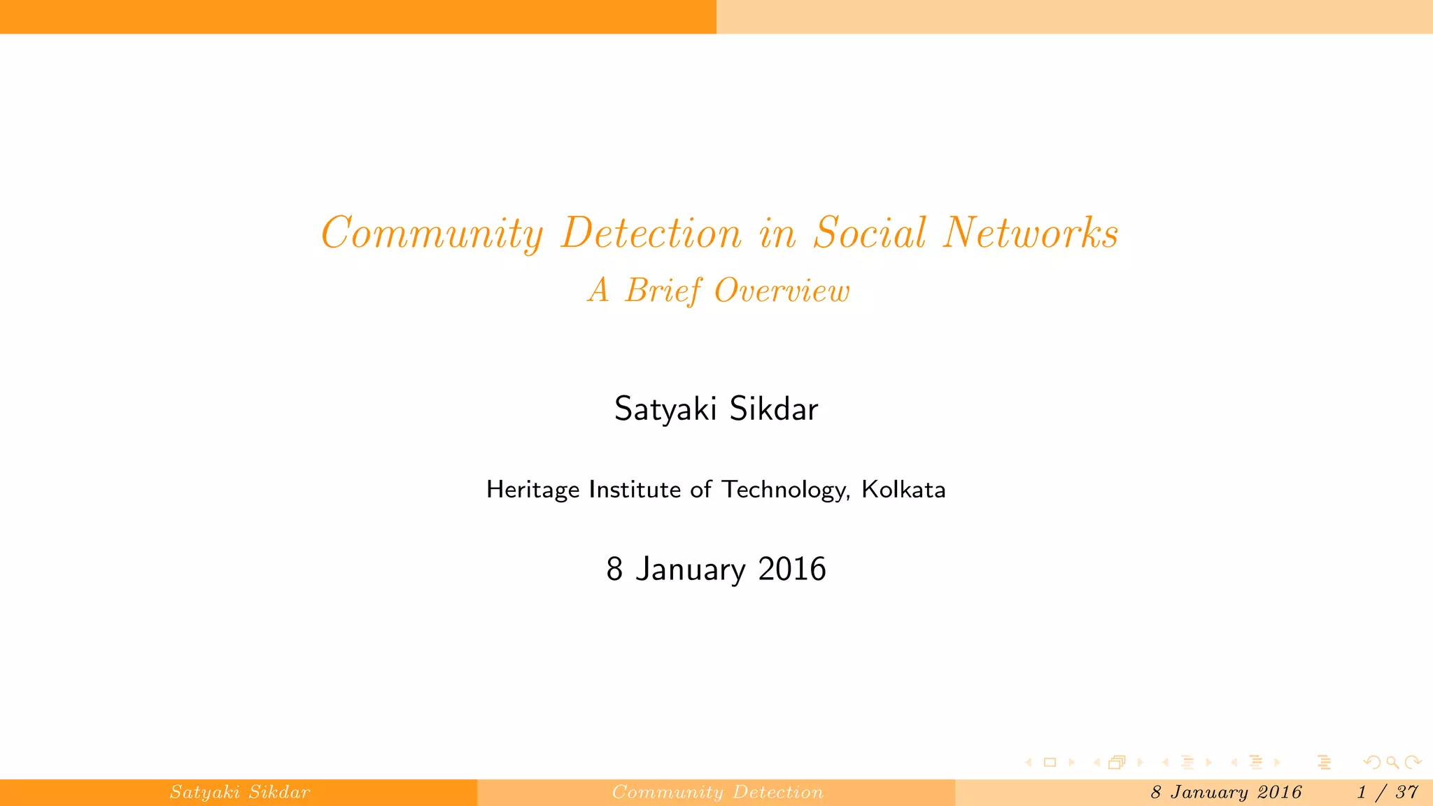 Community Detection in Social Networks: A Brief Overview | PDF