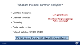 Social Network Analysis Workshop | PPTX | Social Networking | Internet