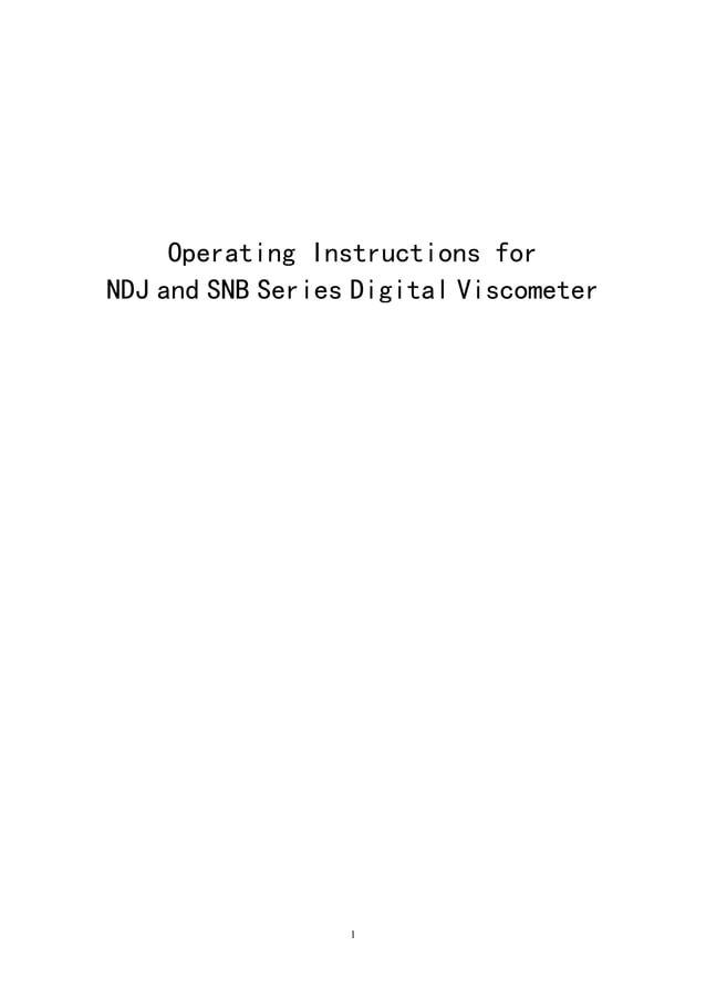 Snb 3 viscometer manual | PDF