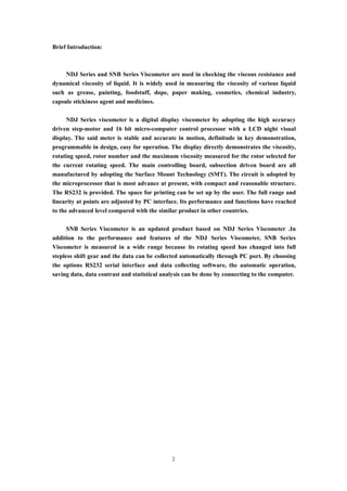 Snb 3 viscometer manual | PDF