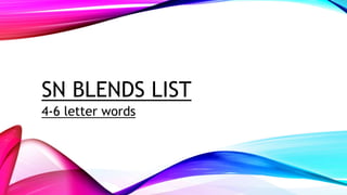Sn Blends List.pptx