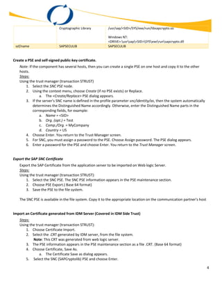 SNC Configuration between Oracle Identity Manager and SAP | PDF