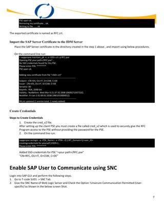 SNC Configuration between Oracle Identity Manager and SAP | PDF