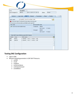 SNC Configuration between Oracle Identity Manager and SAP | PDF