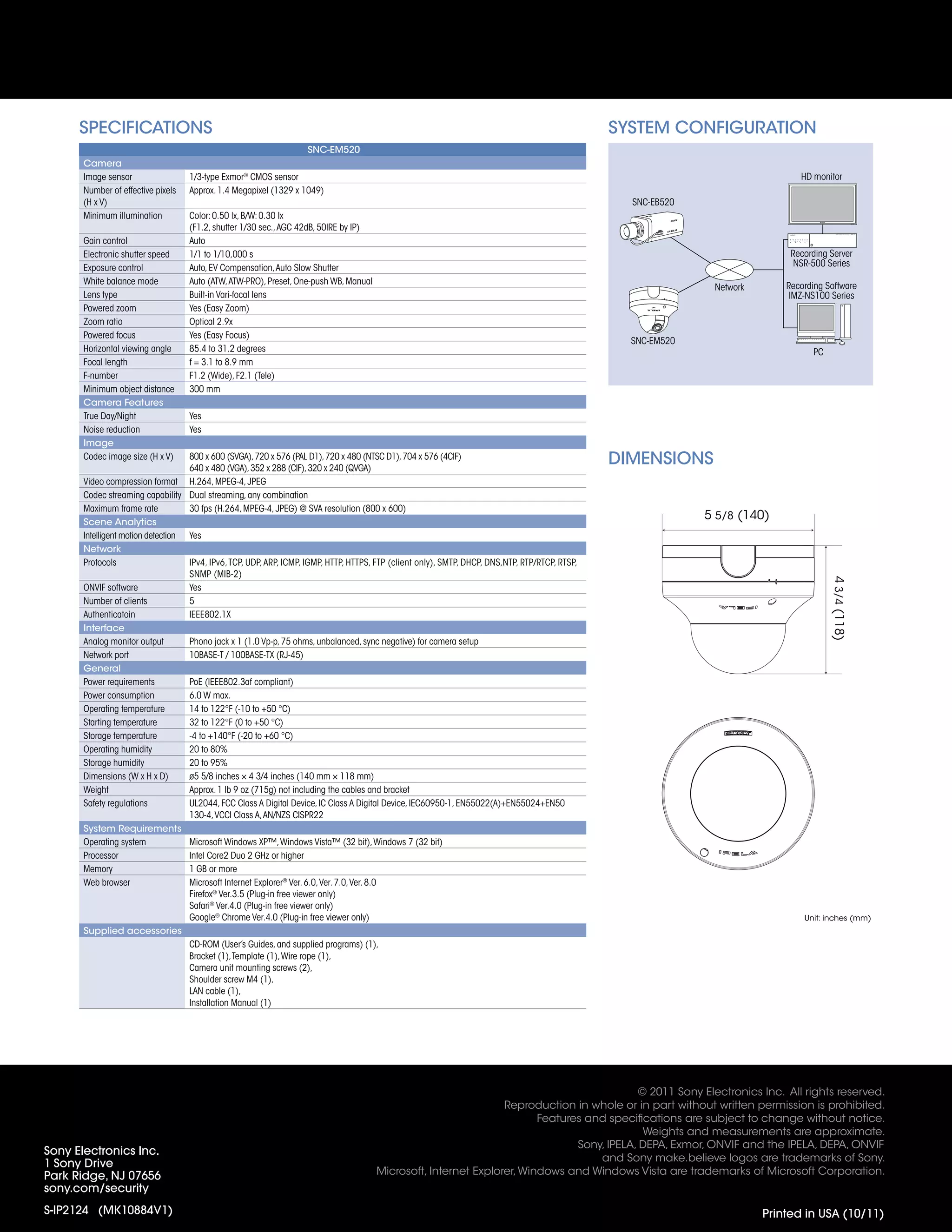 Sncem520 s ip2124_f | PDF | Cameras and Camcorders | Consumer Electronics