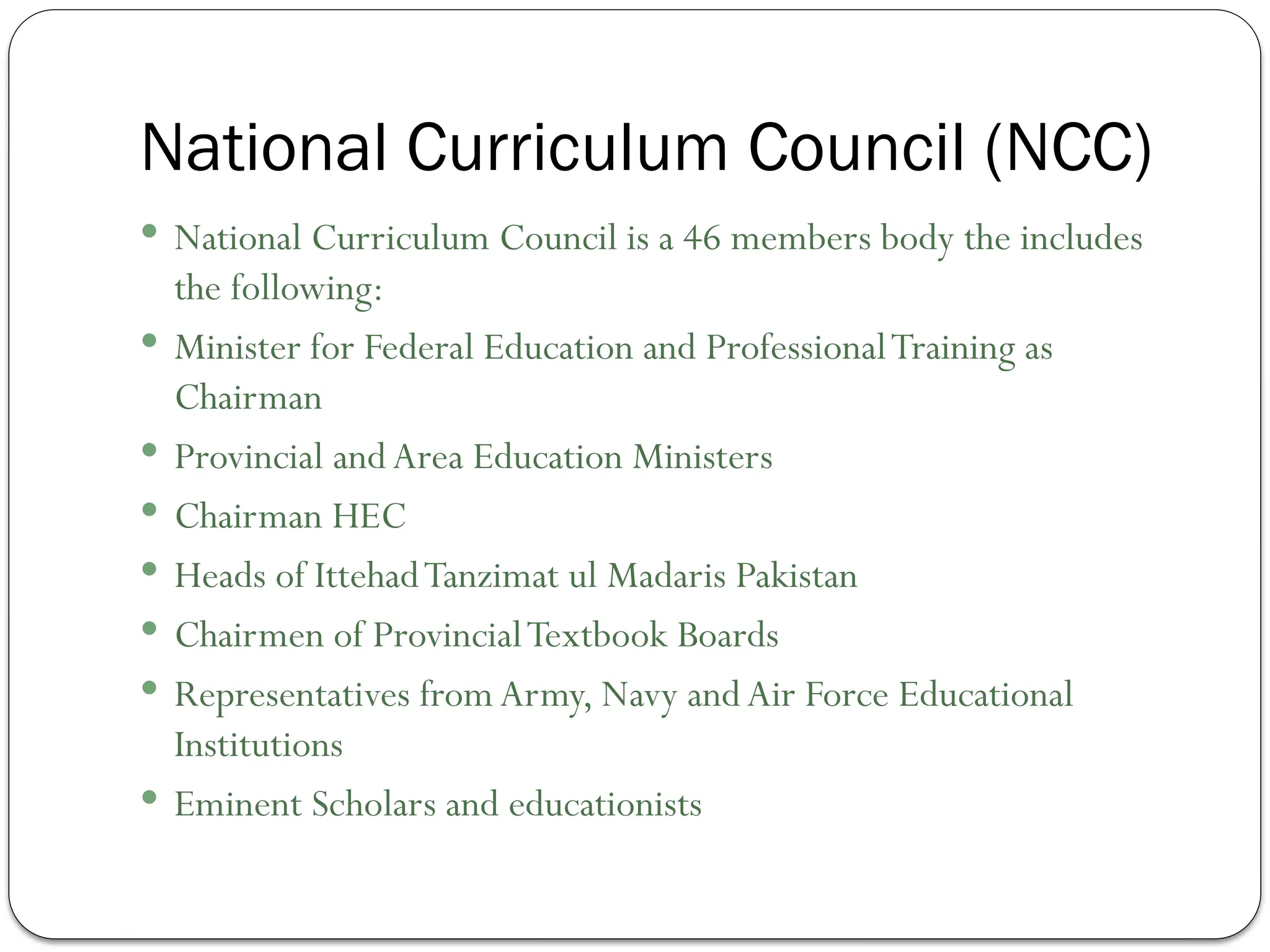 SNC G National curriculum for schools pptx. | PPTX