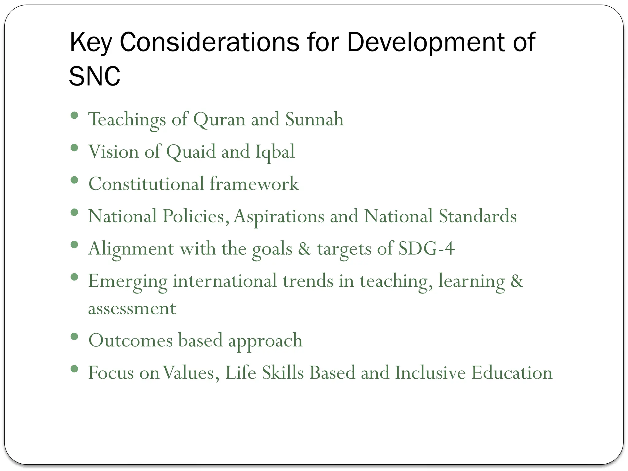 SNC G National curriculum for schools pptx. | PPTX