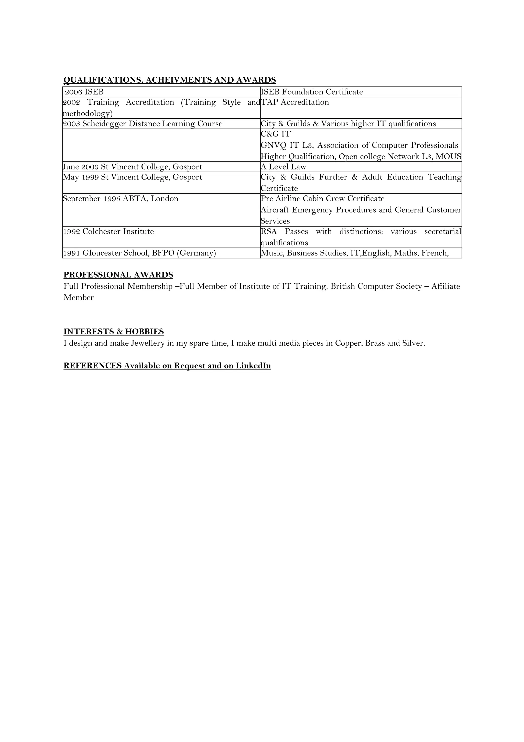 Simone Newell CV July 2017 | DOC