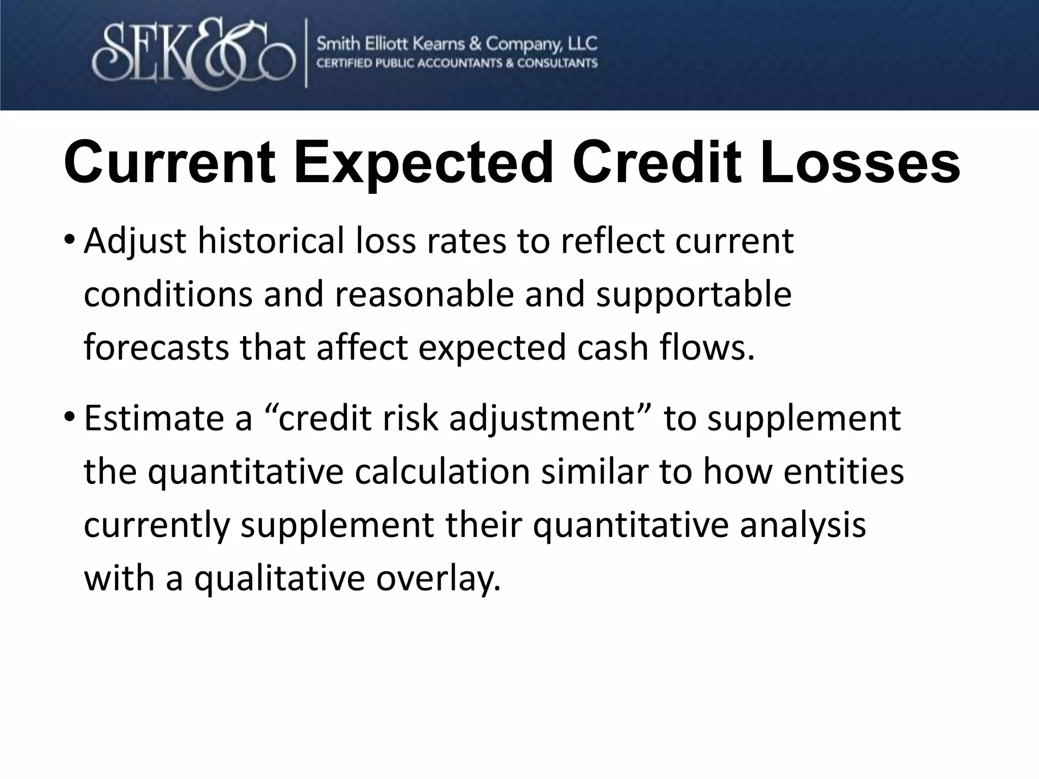 Current Expected Credit Loss Model Presentation | PPTX