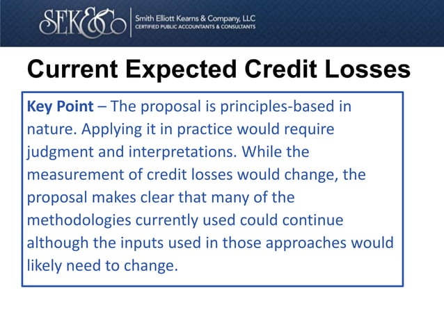 Current Expected Credit Loss Model Presentation | PPTX | Home Financing ...