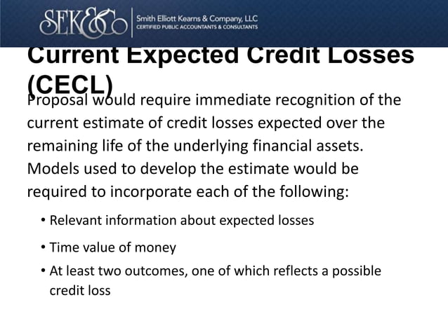 Current Expected Credit Loss Model Presentation | PPTX | Home Financing ...