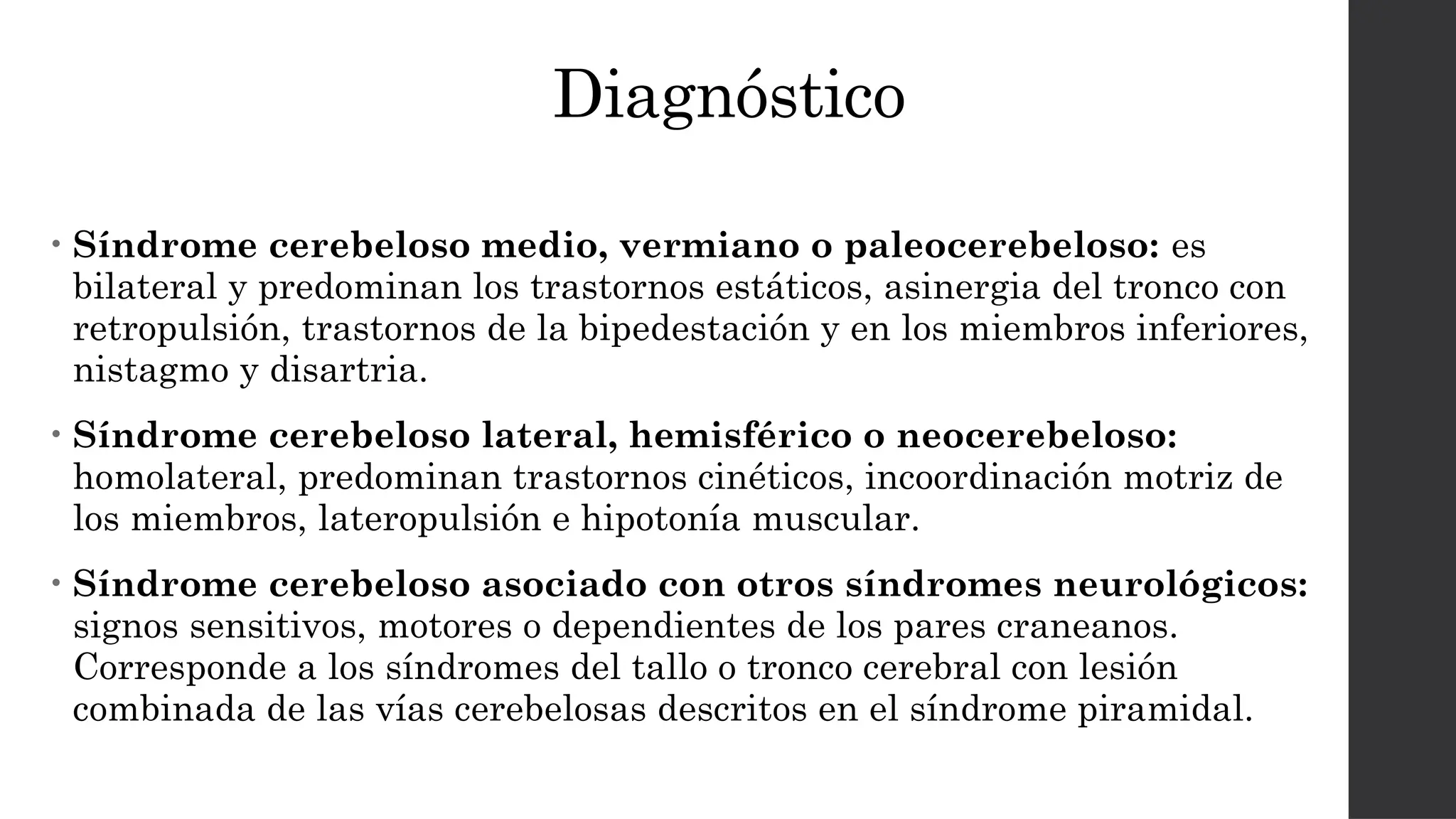 síndrome cerebeloso unidad 1 clase teóri | PPTX