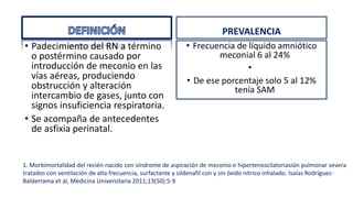 Síndrome de aspiración meconial | PPTX