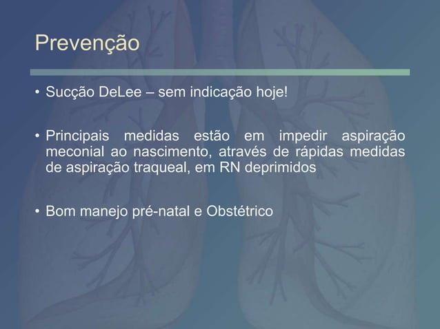 Síndrome Aspiração meconial | PPTX