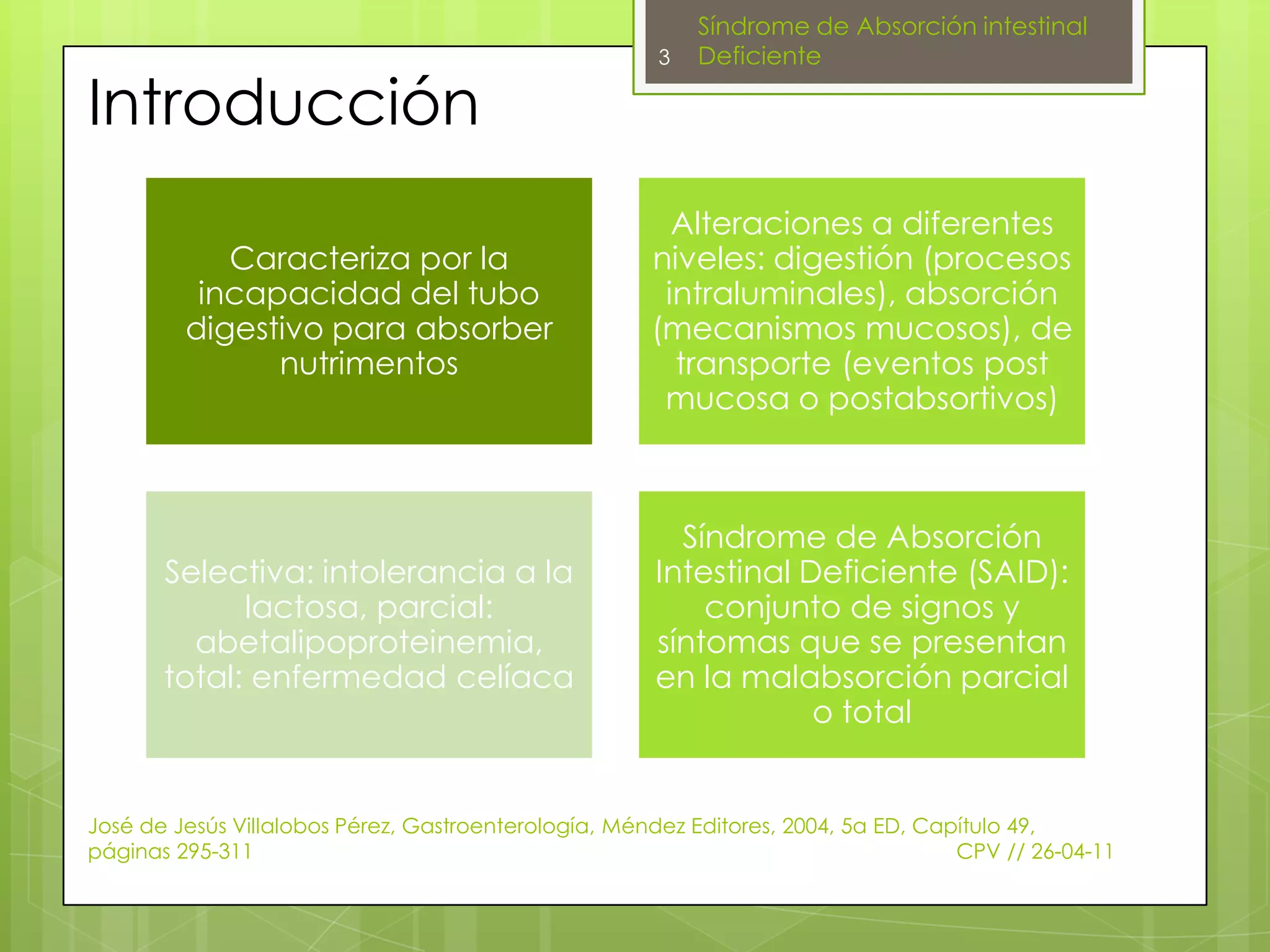 Síndrome de Mala Absorcion | PPTX