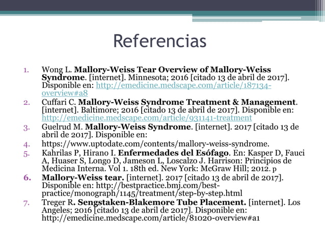 Síndrome de Mallory Weiss | PPTX