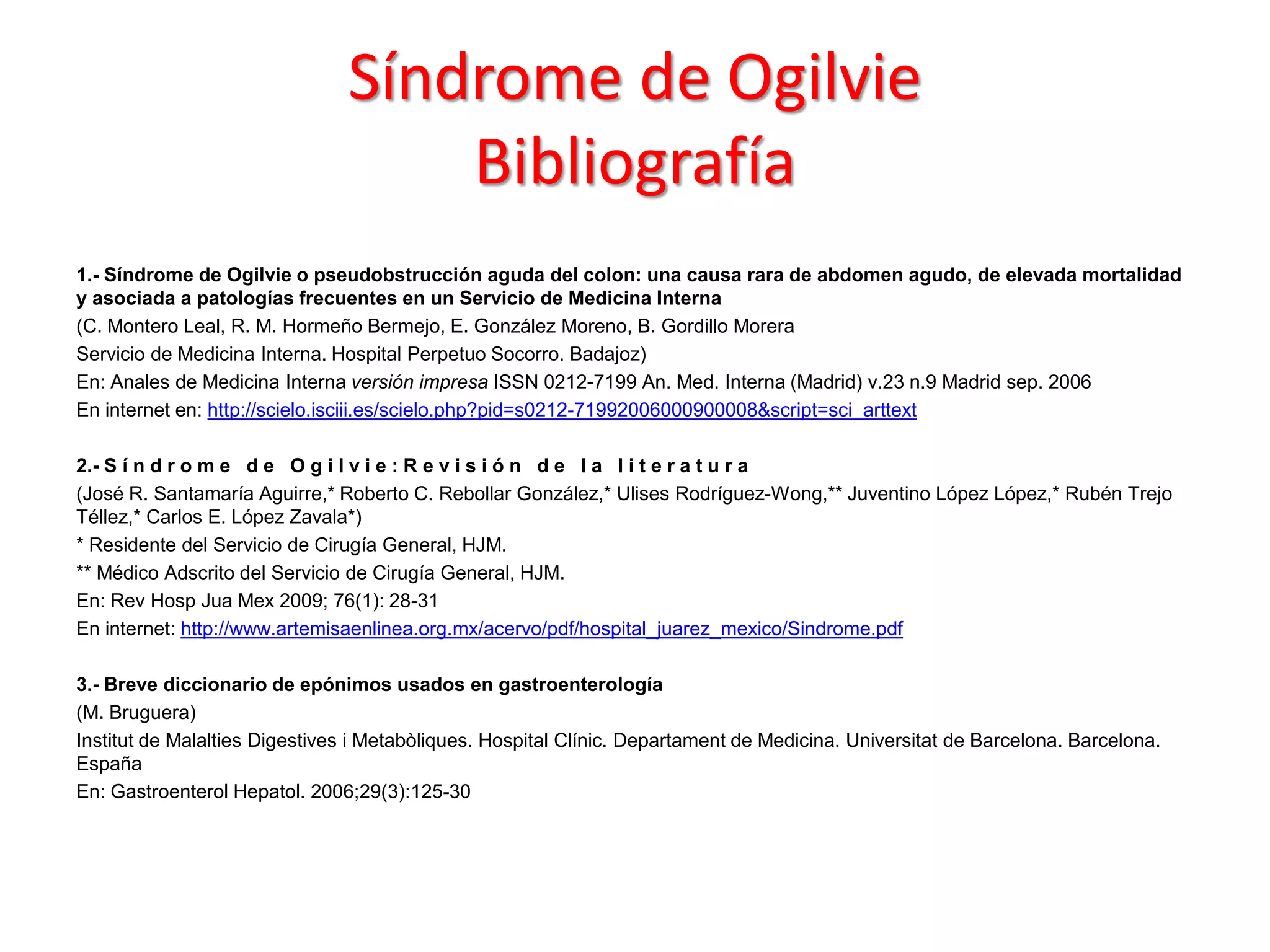 Síndrome de Ogilvie | PDF | Digestive Disorders | Diseases and Conditions