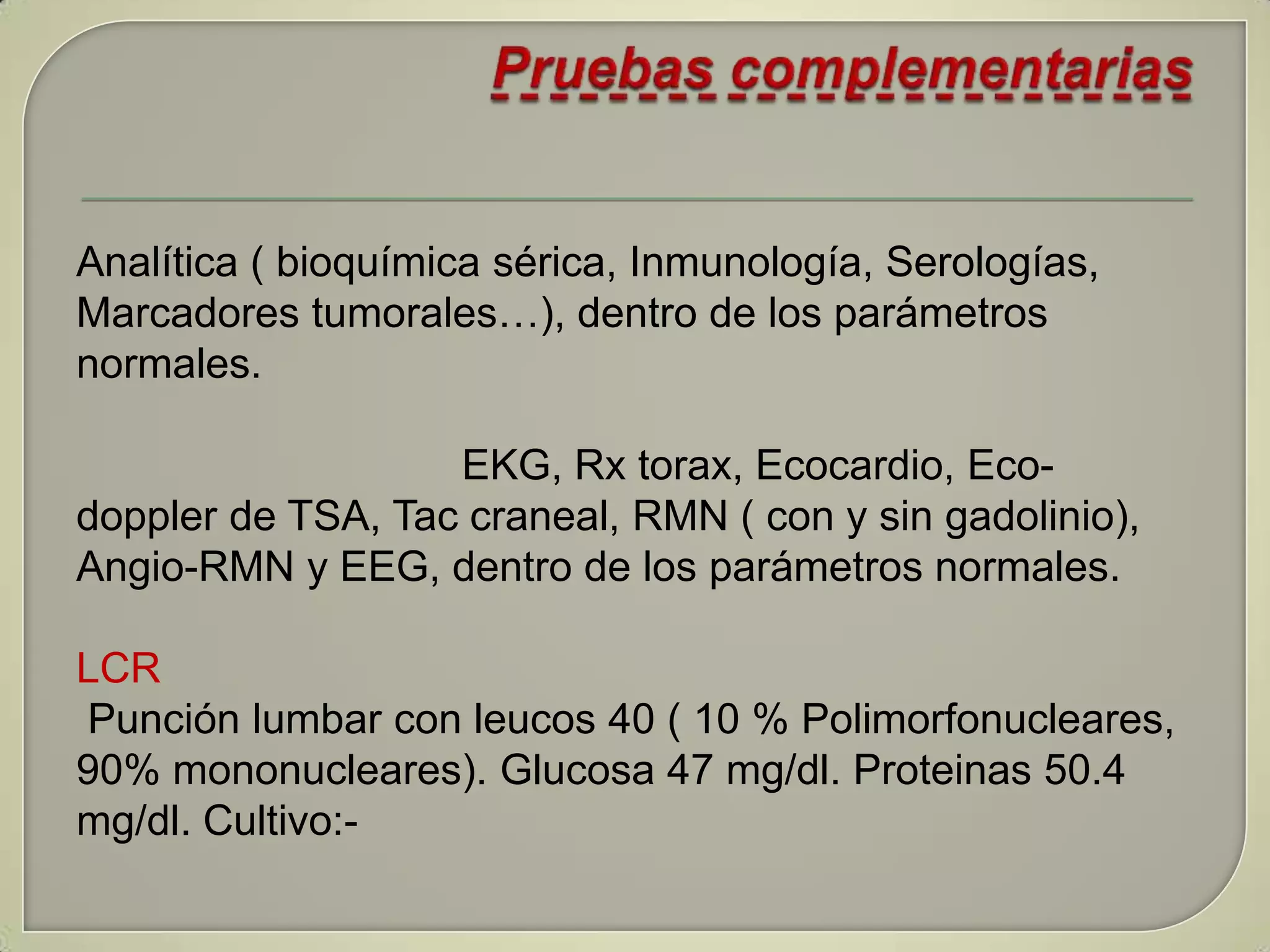 Síndrome de pseudomigraña con pleocitosis en lcr ( | PPTX | Diseases ...