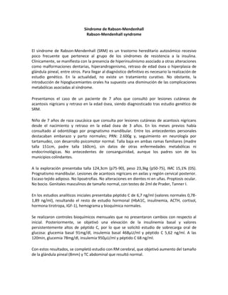 Síndrome de Rabson Mendenhall | PDF