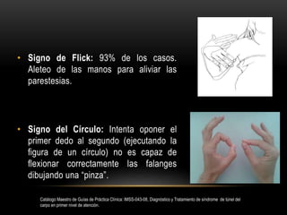 Síndrome de túnel del carpo y Espondiloartrosis cervical | PPTX