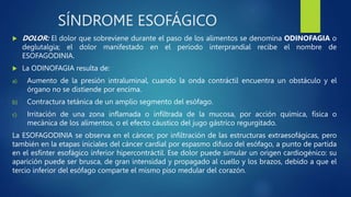 Síndrome esofágico. Concepto. Tratamiento. | PPTX